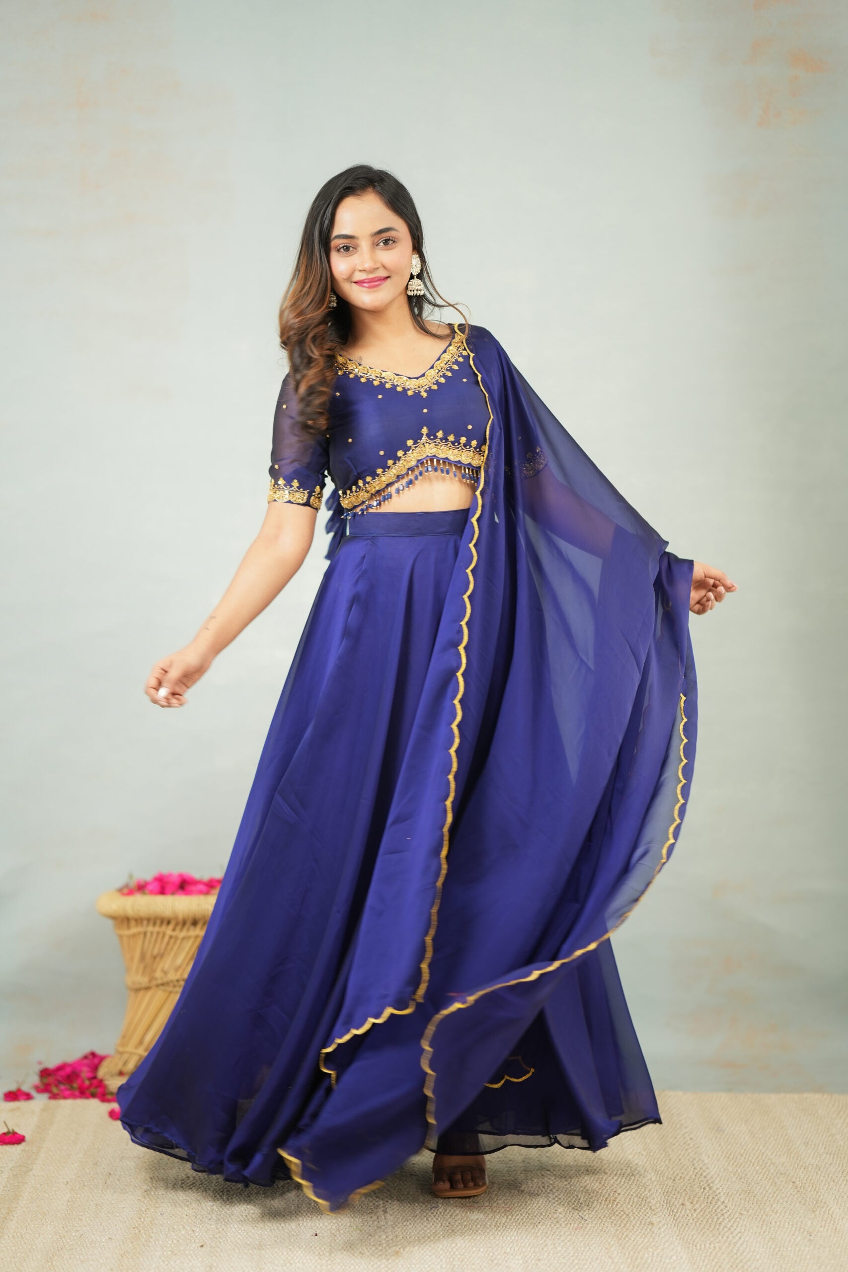 PC038 Ink blue – Priyanka Couture